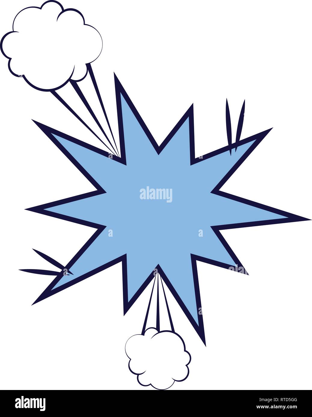 expression star with smoke pop art style vector illustration design ...