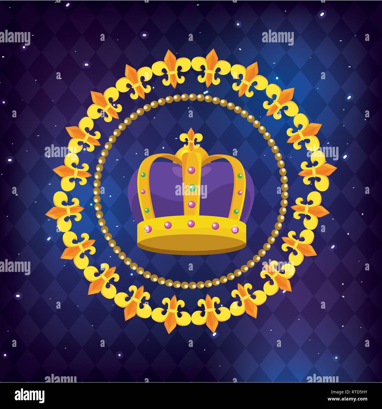 bejeweled crown round icon Stock Vector Image & Art - Alamy