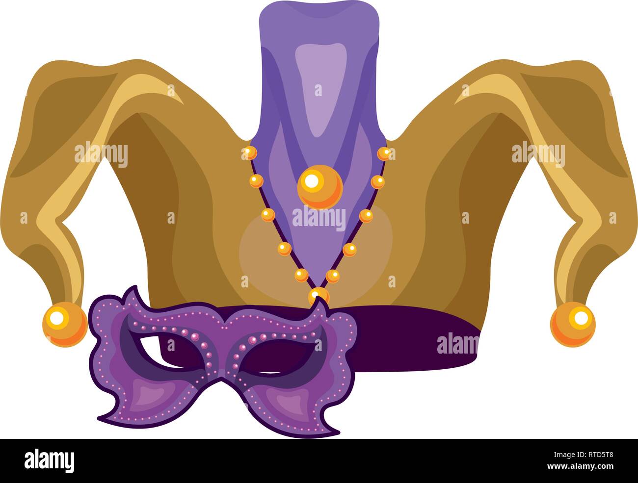 Venice carnival mask jester Stock Vector Images - Alamy