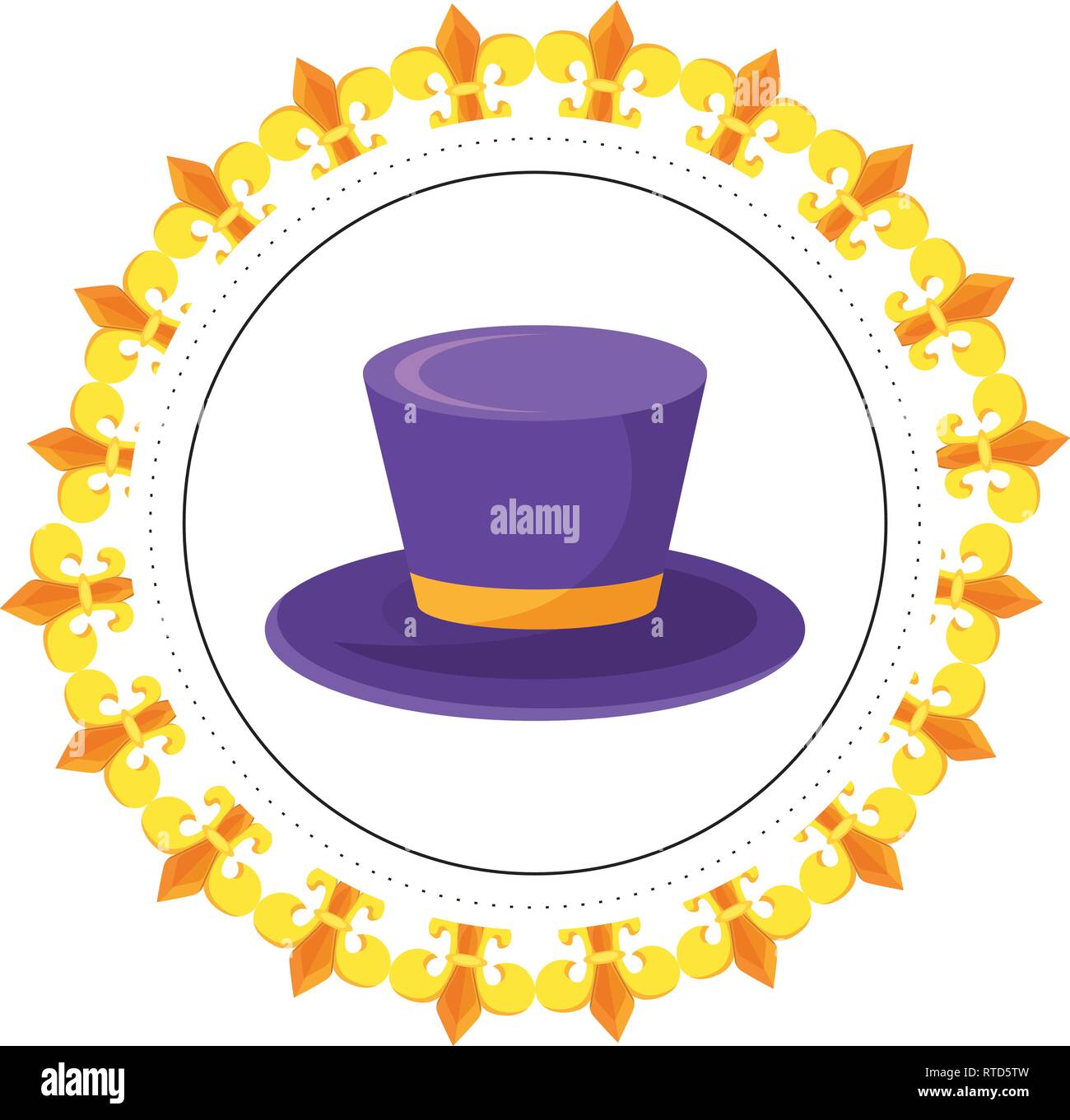 top hat round icon Stock Vector Image & Art - Alamy