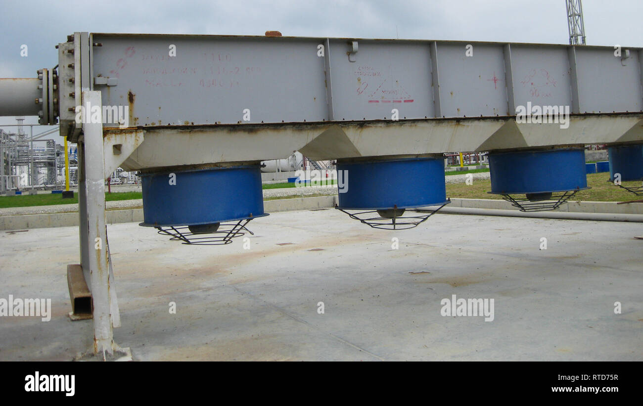 Oil refinery. Equipment for primary oil refining Stock Photo - Alamy