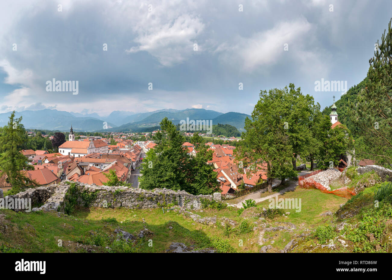 Chapel St. Eligija on top of the Mali Grad hill, Kamnik, Slovenien ...