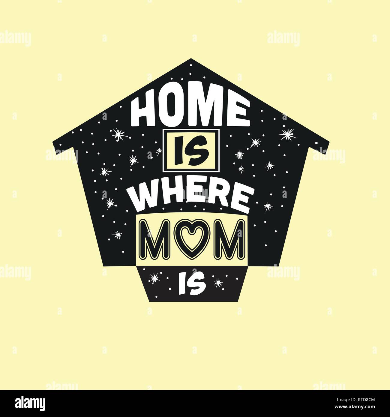 Mom at home Stock Vector Images - Alamy