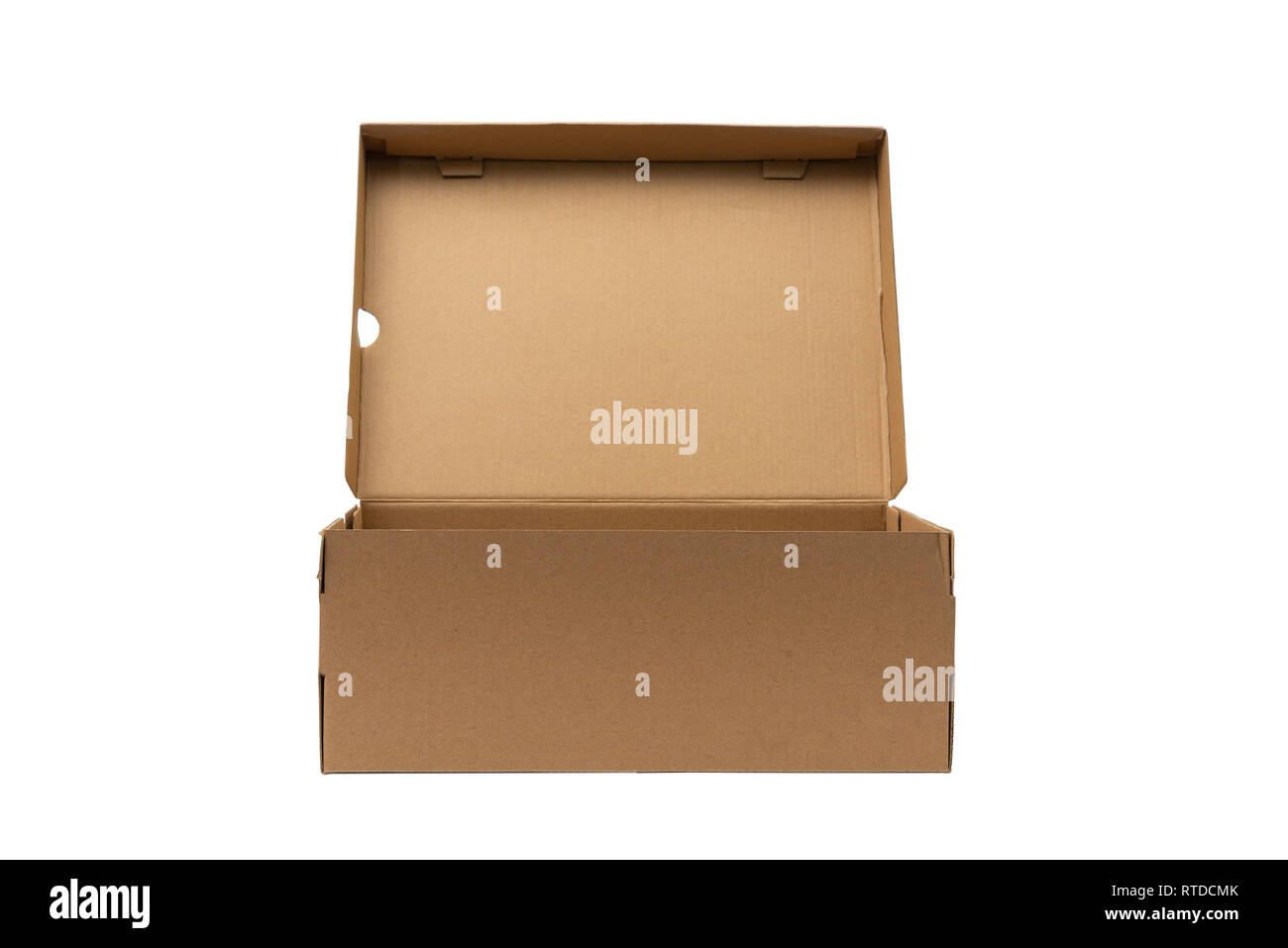 Brown cardboard shoes box with lid for shoe or sneaker product ...