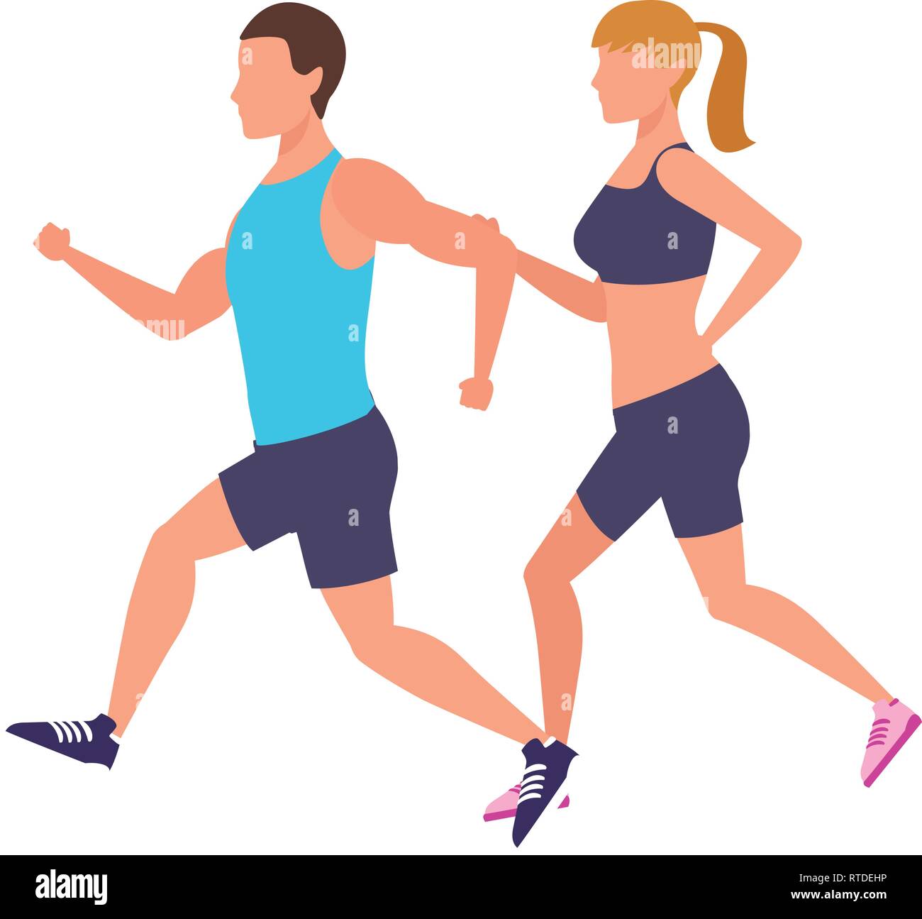 couple working out Stock Vector Image & Art - Alamy