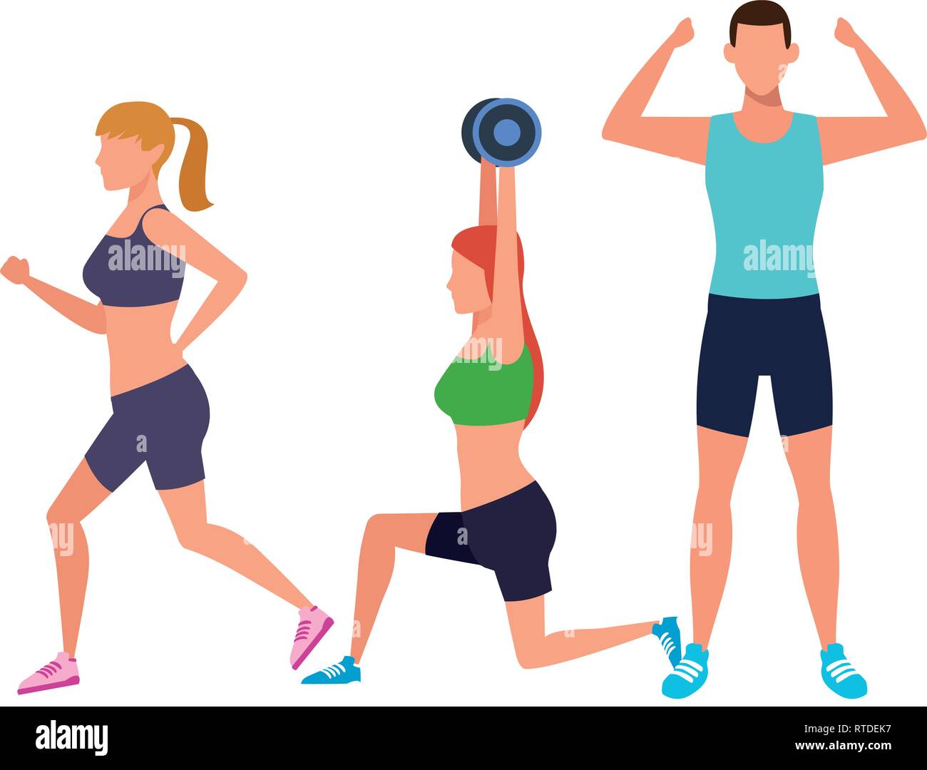 group of people working out Stock Vector Image & Art - Alamy