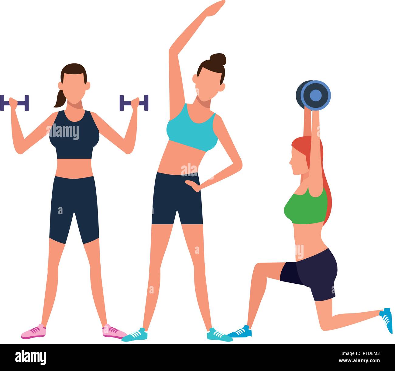 women working out Stock Vector Image & Art - Alamy