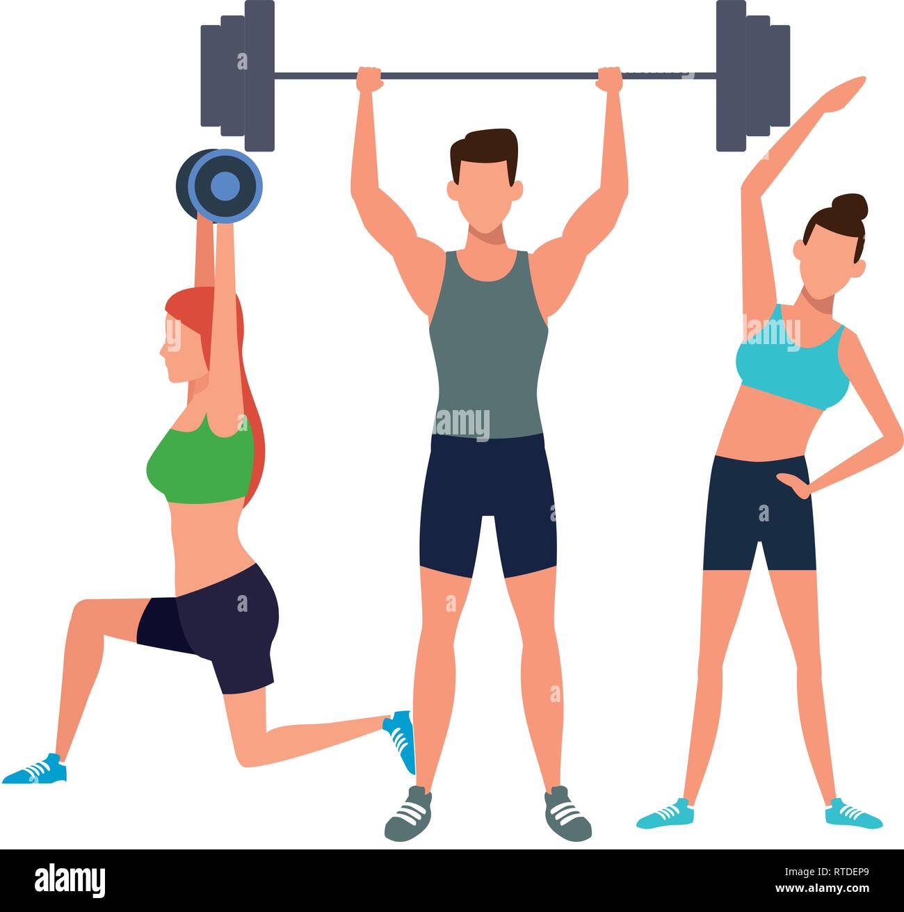 group of people working out Stock Vector Image & Art - Alamy