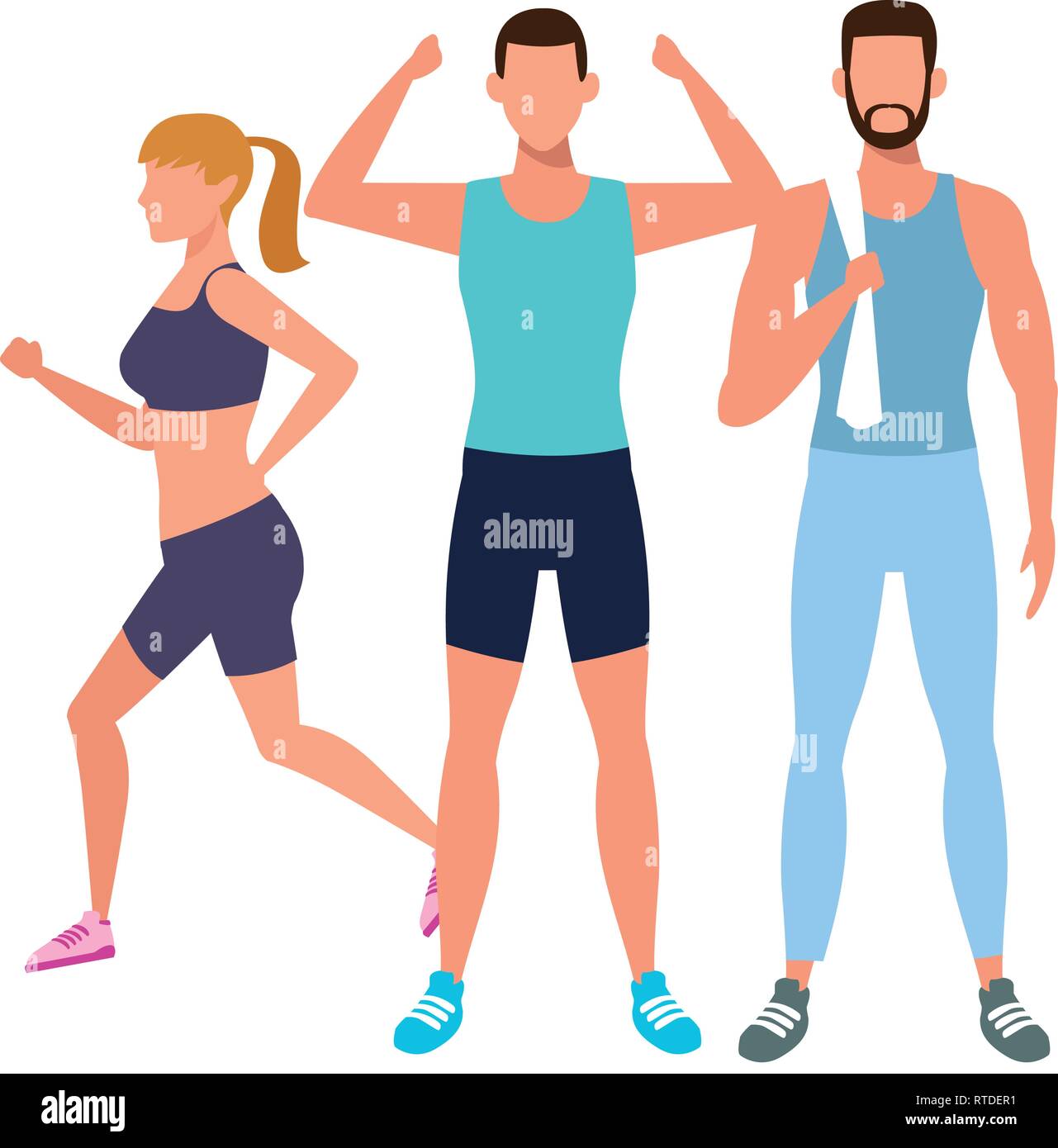 group of people working out Stock Vector Image & Art - Alamy
