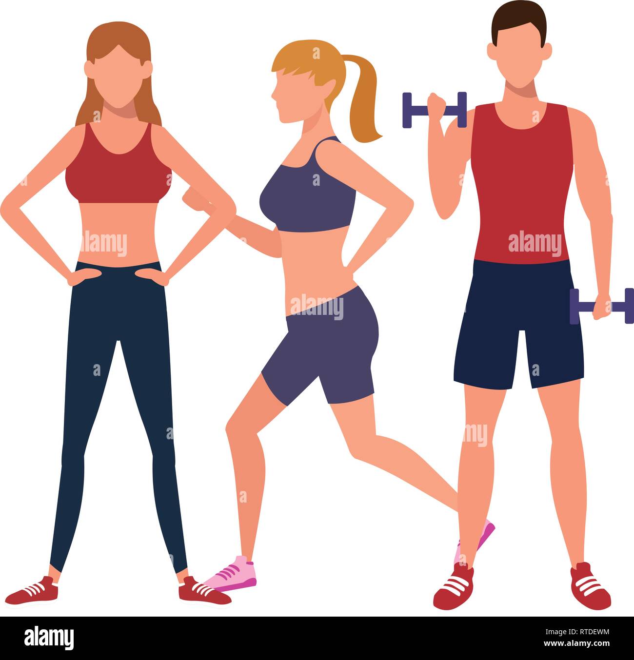 group of people working out Stock Vector Image & Art - Alamy