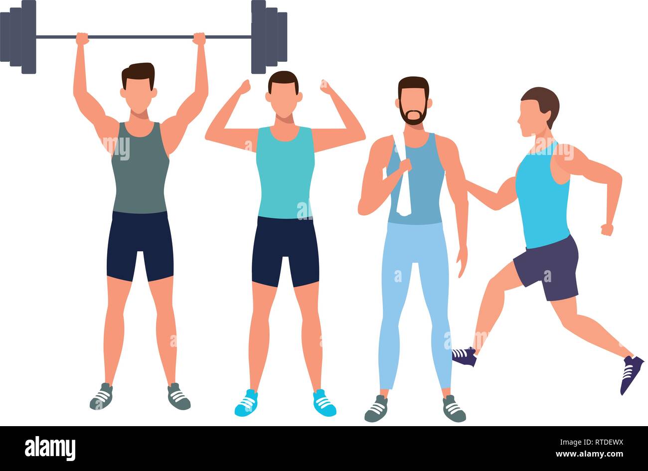 men working out Stock Vector Image & Art - Alamy