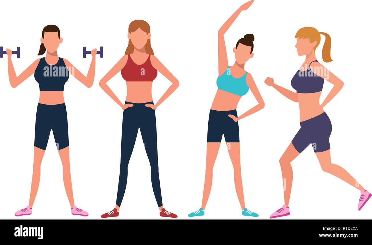 women working out Stock Vector Image & Art - Alamy