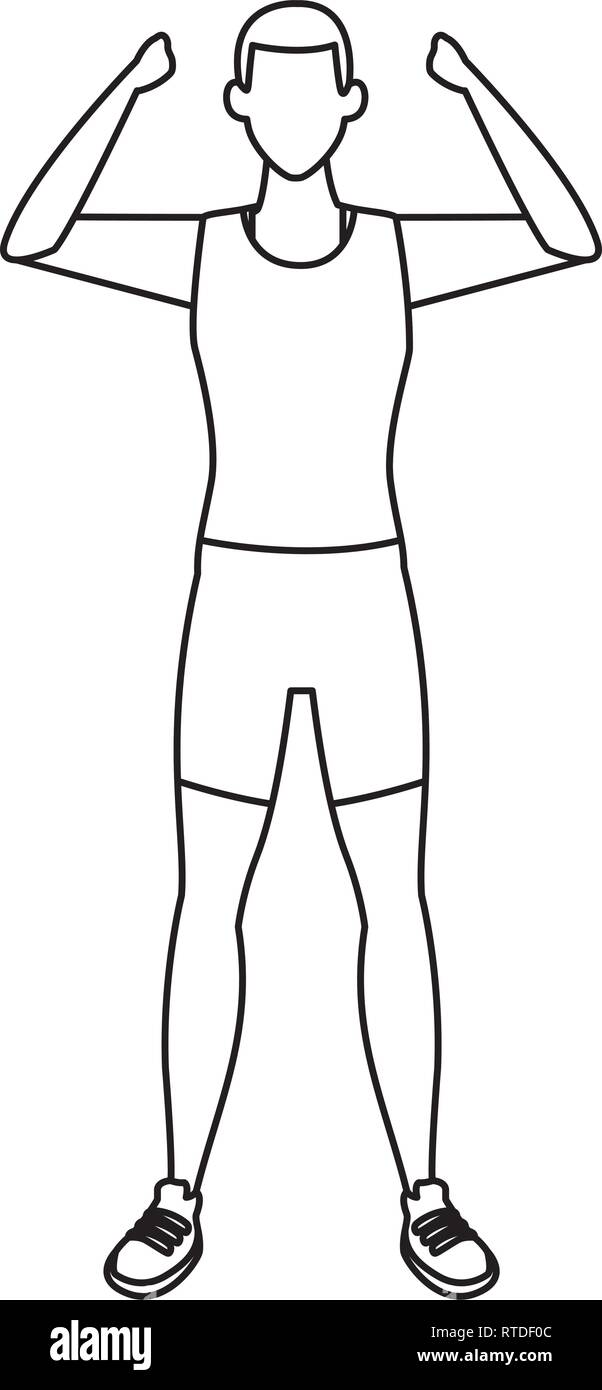 man working out Stock Vector Image & Art - Alamy