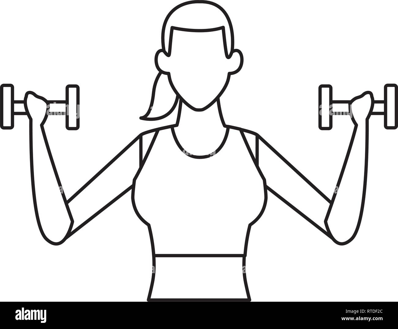 woman working out Stock Vector Image & Art - Alamy