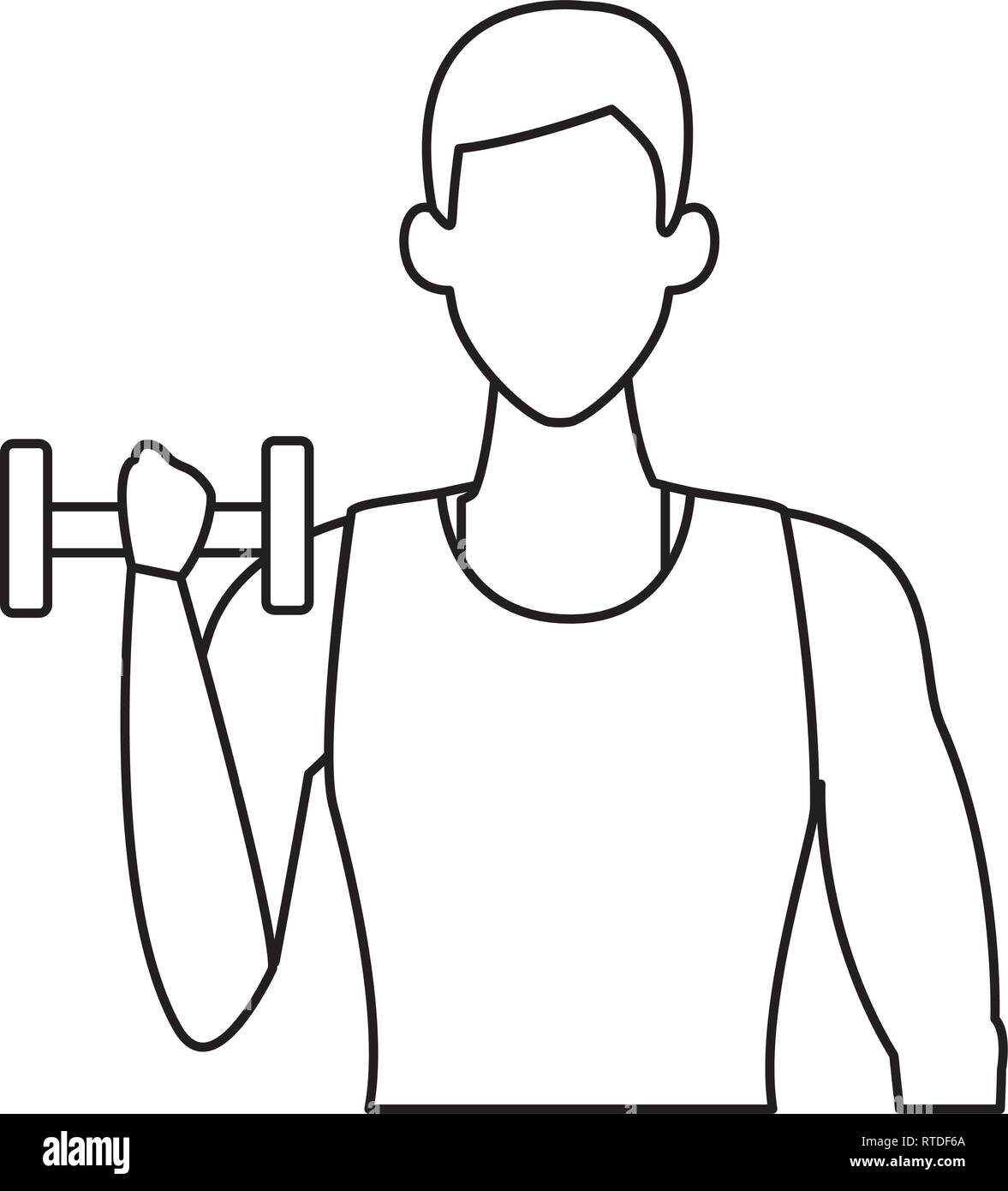 Man stretching outdoors Stock Vector Images - Alamy