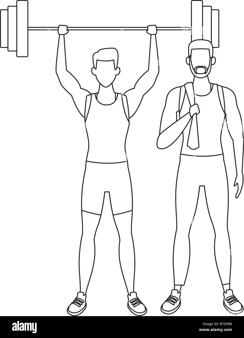 men working out Stock Vector Image & Art - Alamy