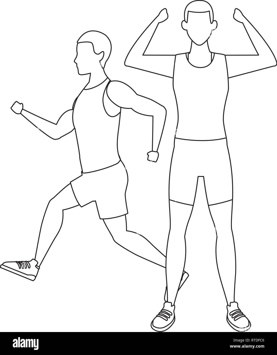 men working out Stock Vector Image & Art - Alamy