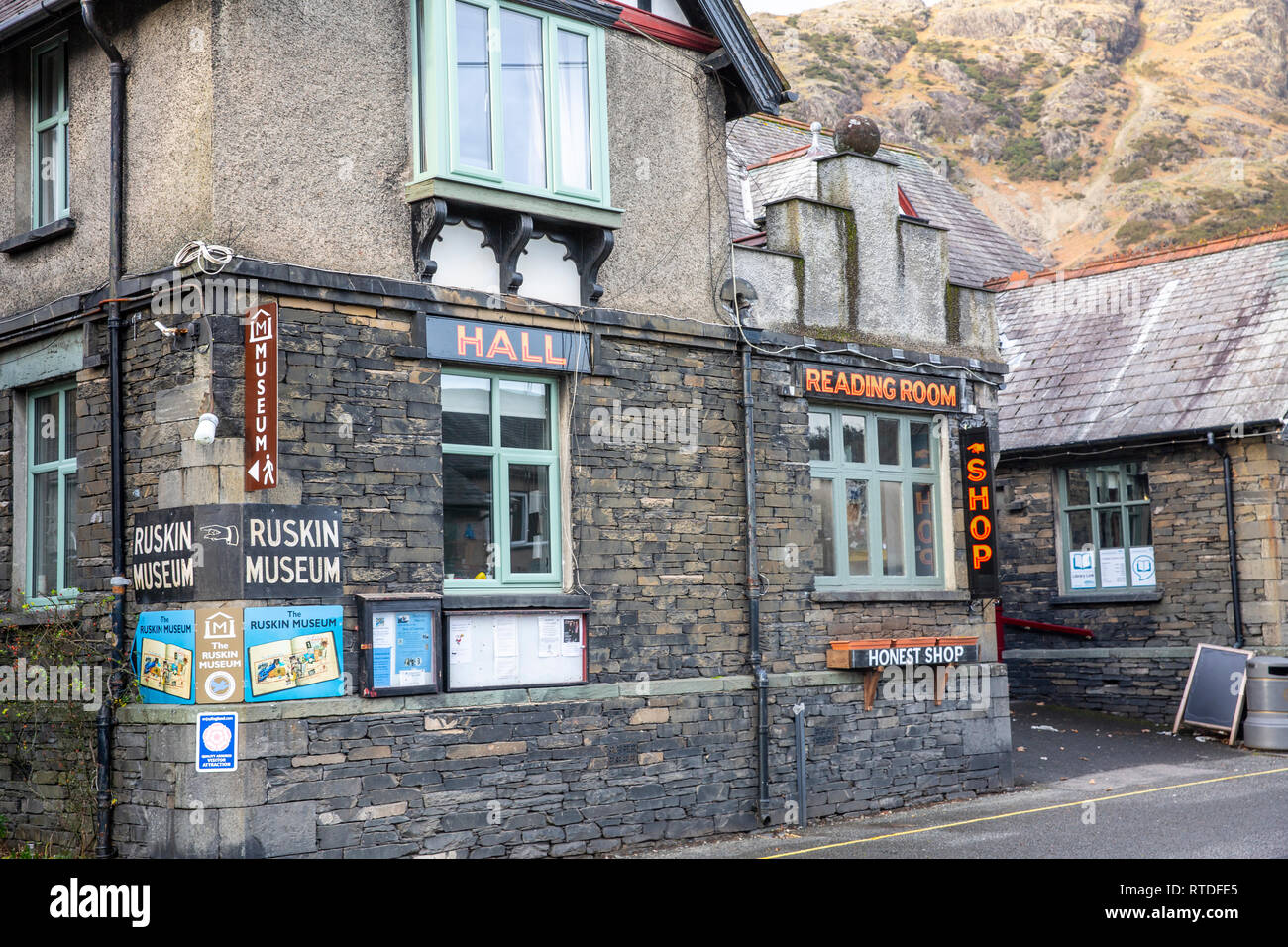 John Ruskin Museum and Honest shop in Coniston village,Lake District ...