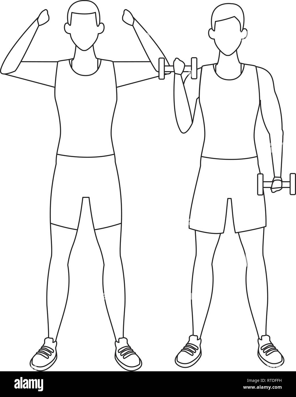 men working out Stock Vector Image & Art - Alamy