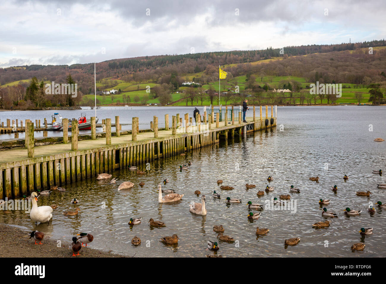 Pier jetty at coniston water in cumbria hi-res stock photography and ...
