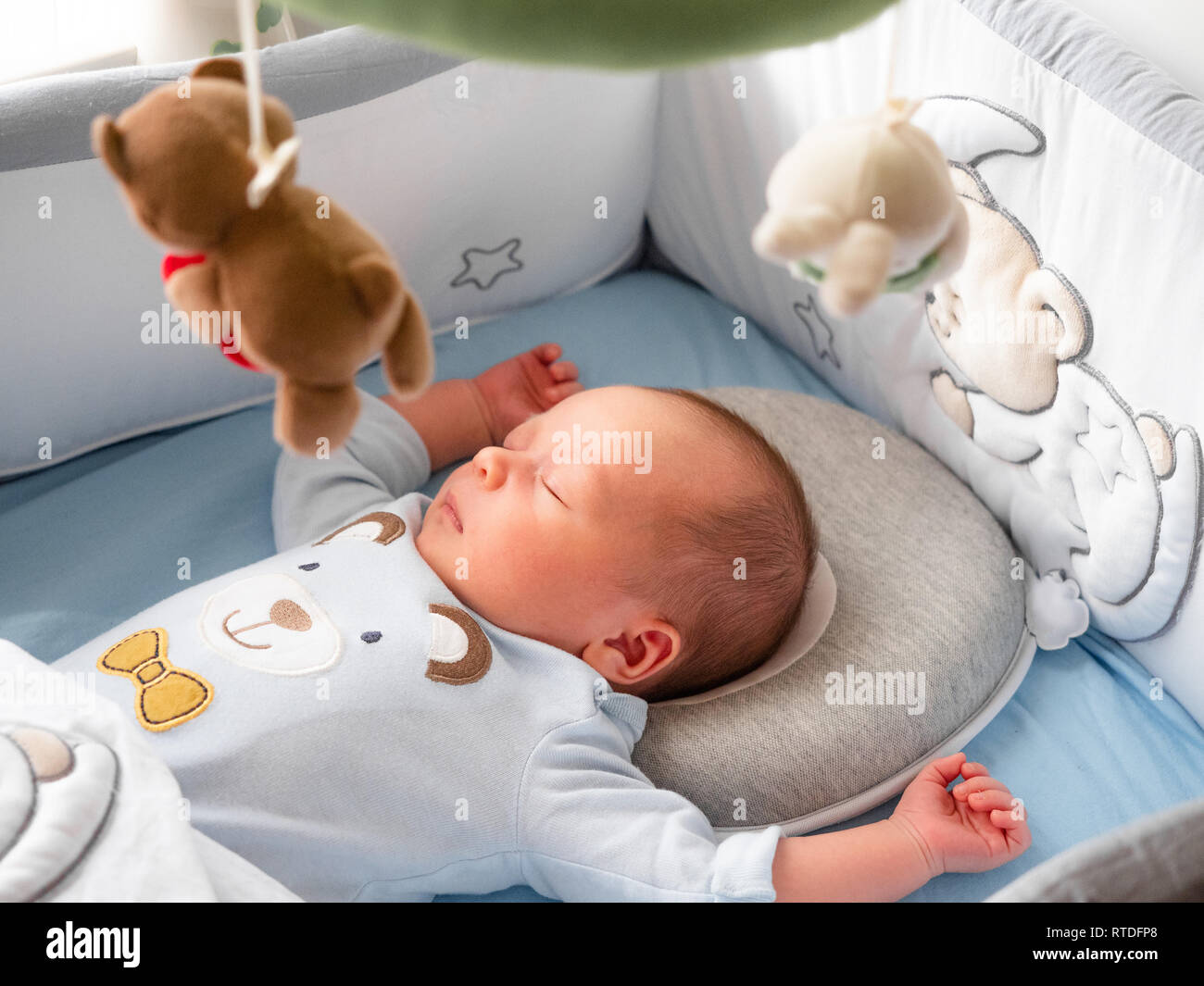 Close-up portrait cute little mixed race Asian and Caucasian baby son ...