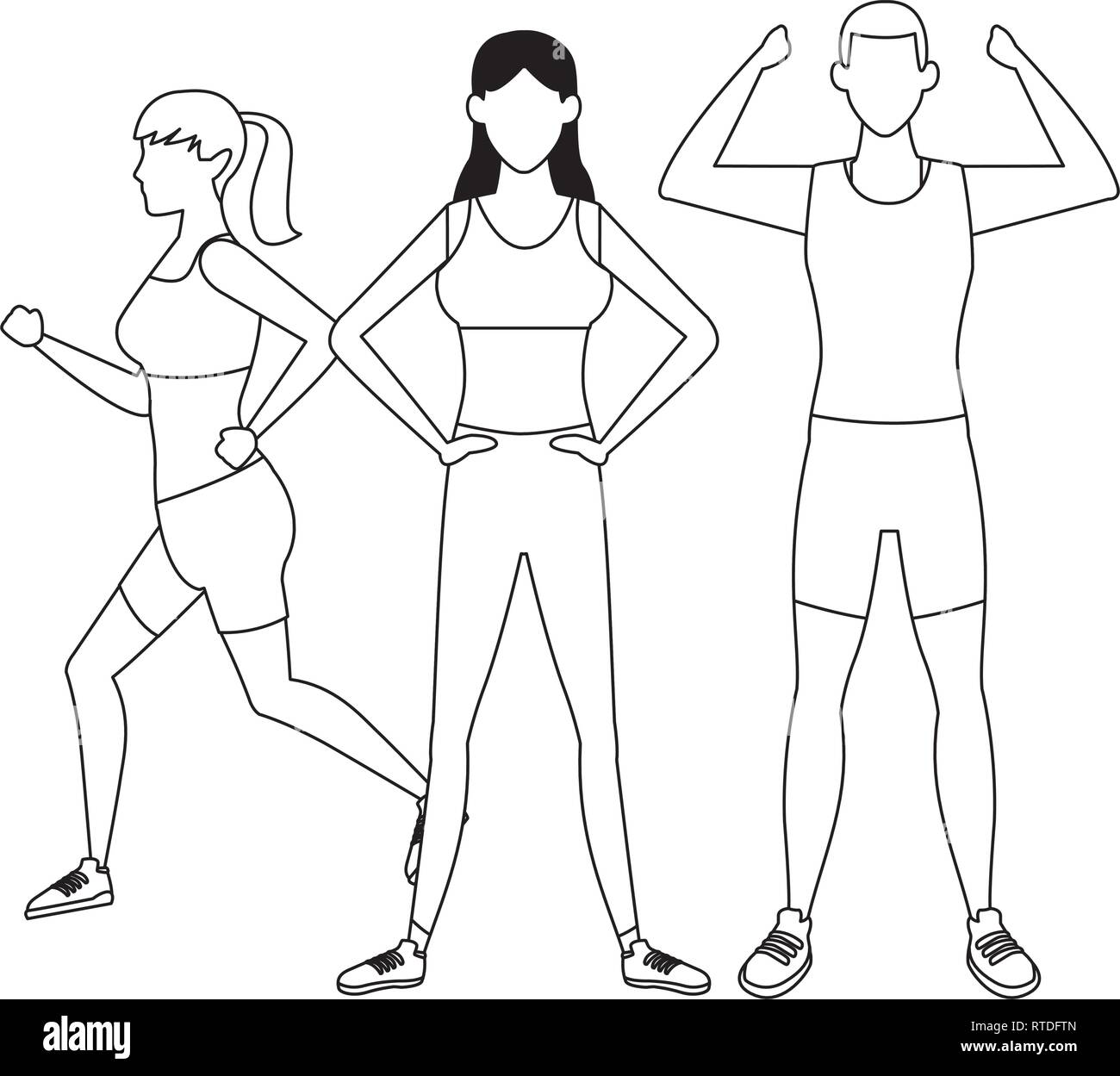 group of people working out Stock Vector Image & Art - Alamy