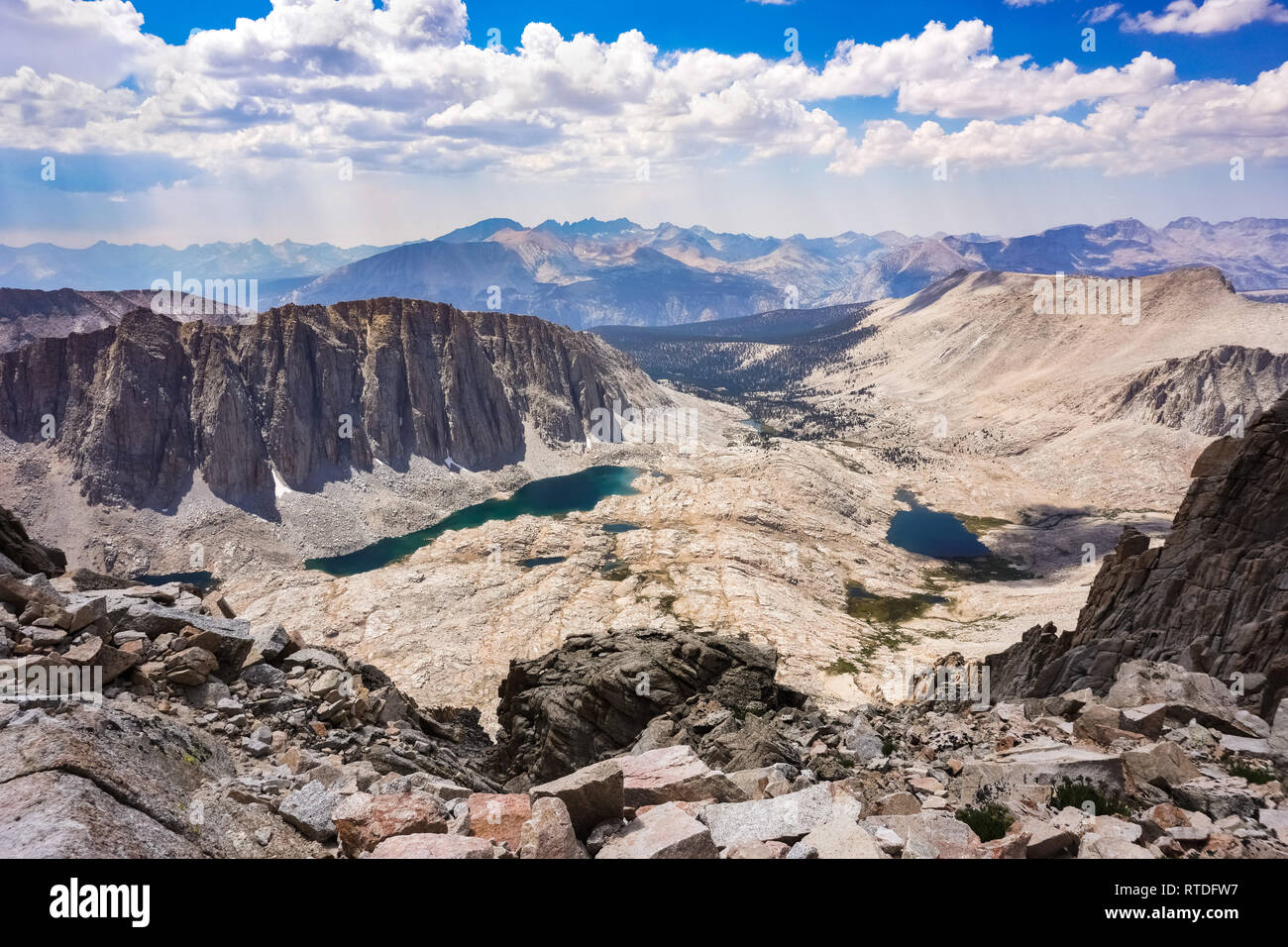 View towards Sequoia National Park and Hitchcock lakes from Mount ...
