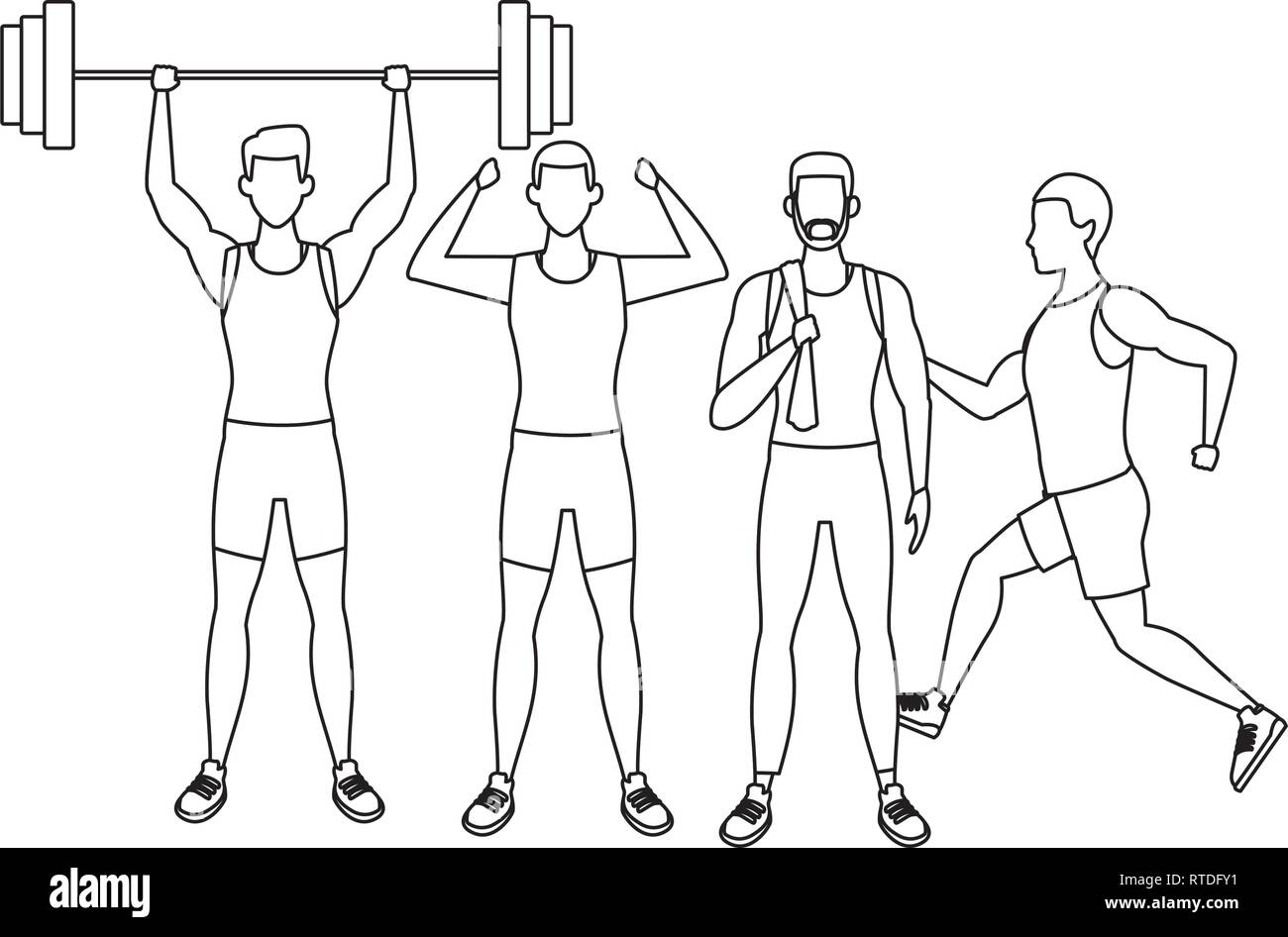 men working out Stock Vector Image & Art - Alamy