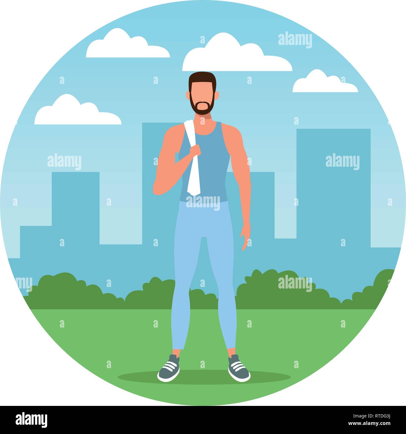 Workout towels Stock Vector Images - Alamy