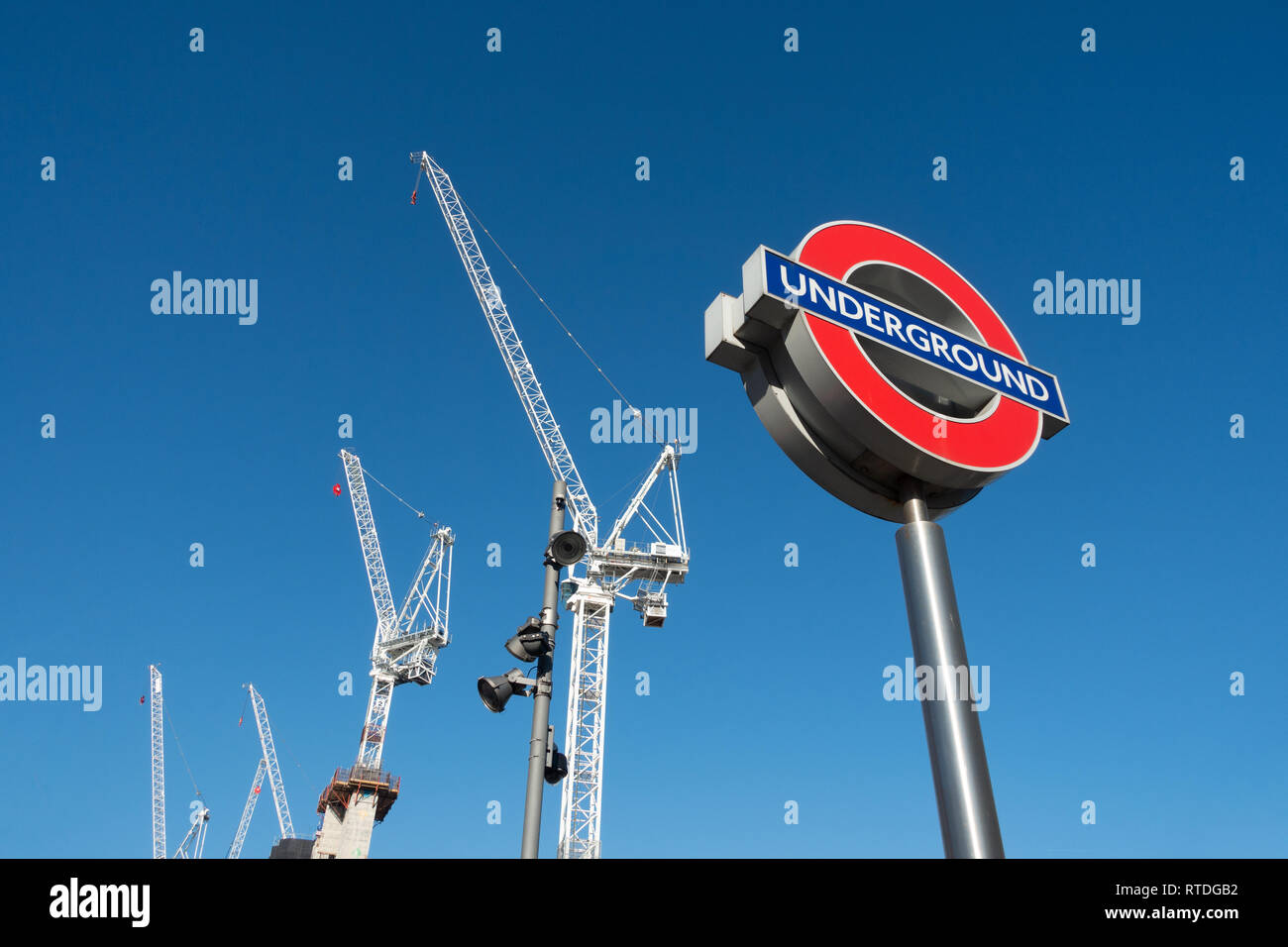 Close up of a contemporary traditional tube sign for the London ...