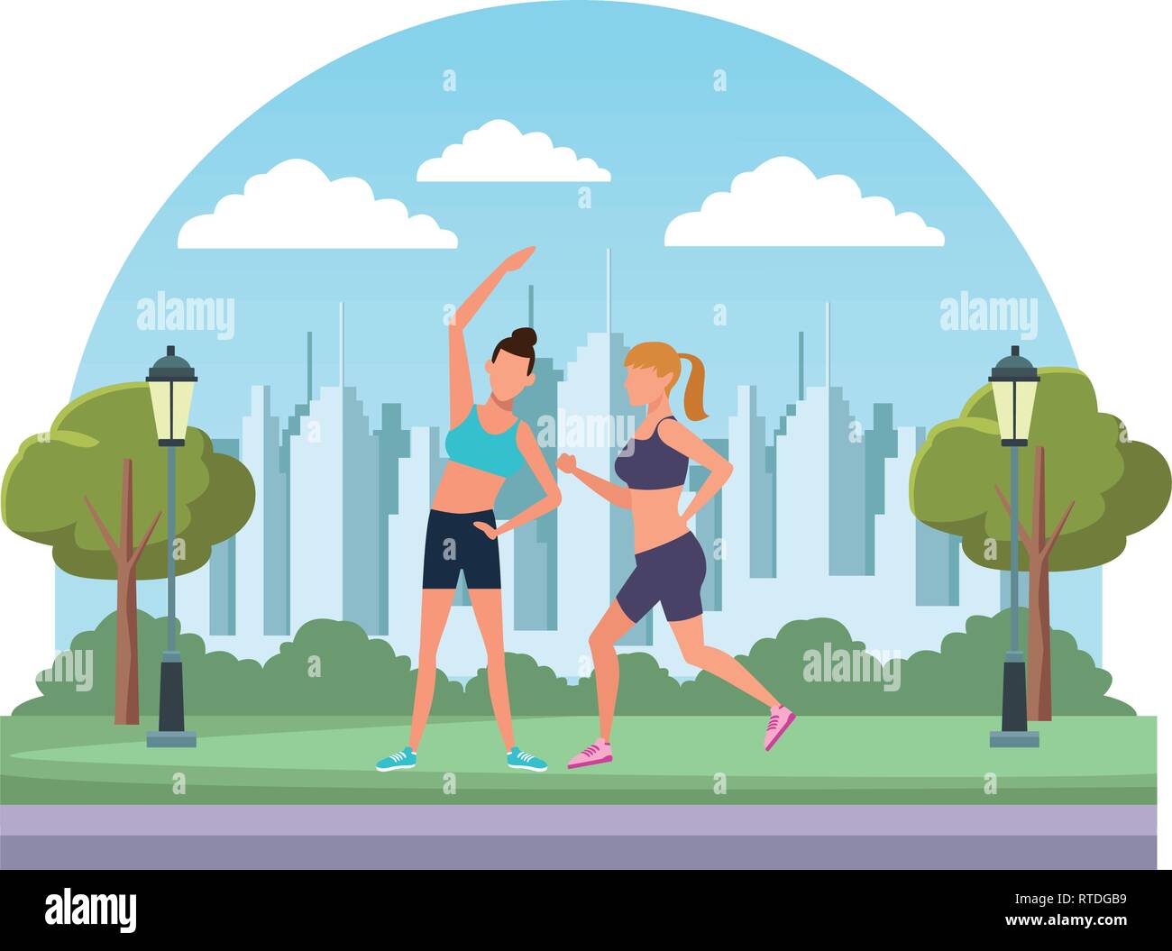 women working out Stock Vector Image & Art - Alamy