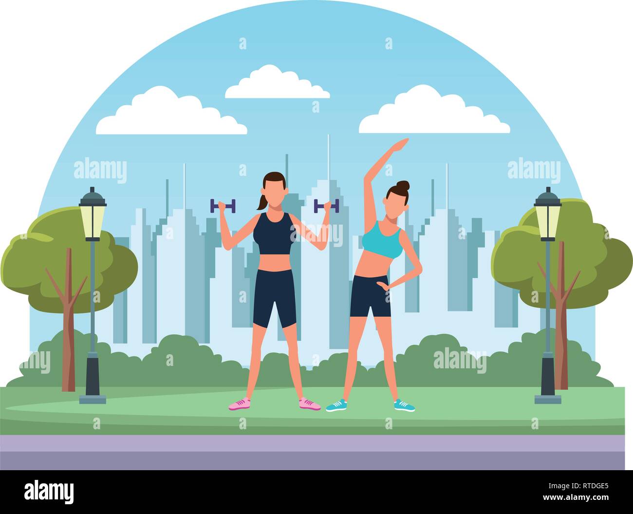 women working out Stock Vector Image & Art - Alamy