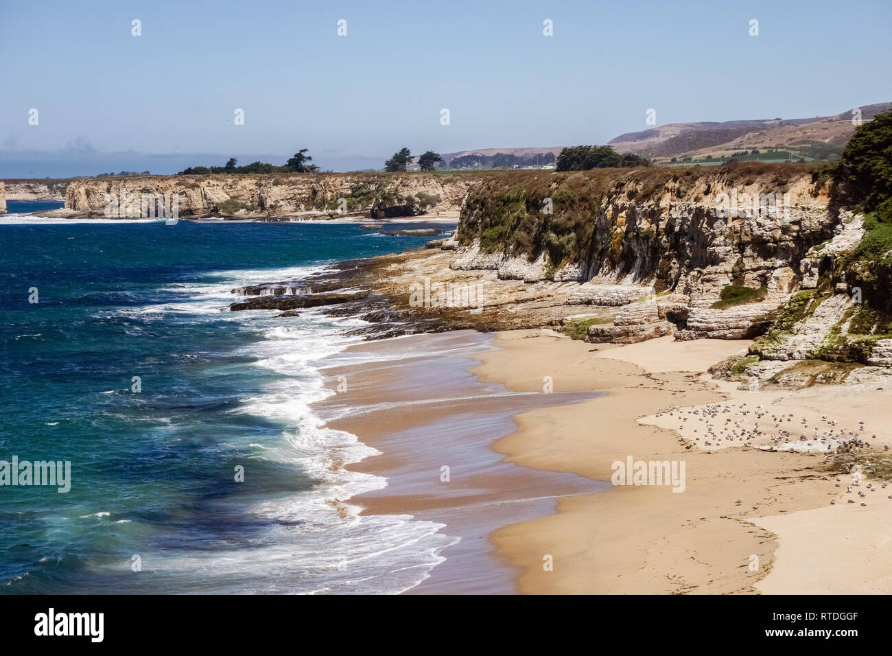Beaches and cliffs on the Pacific Coast, California Stock Photo - Alamy