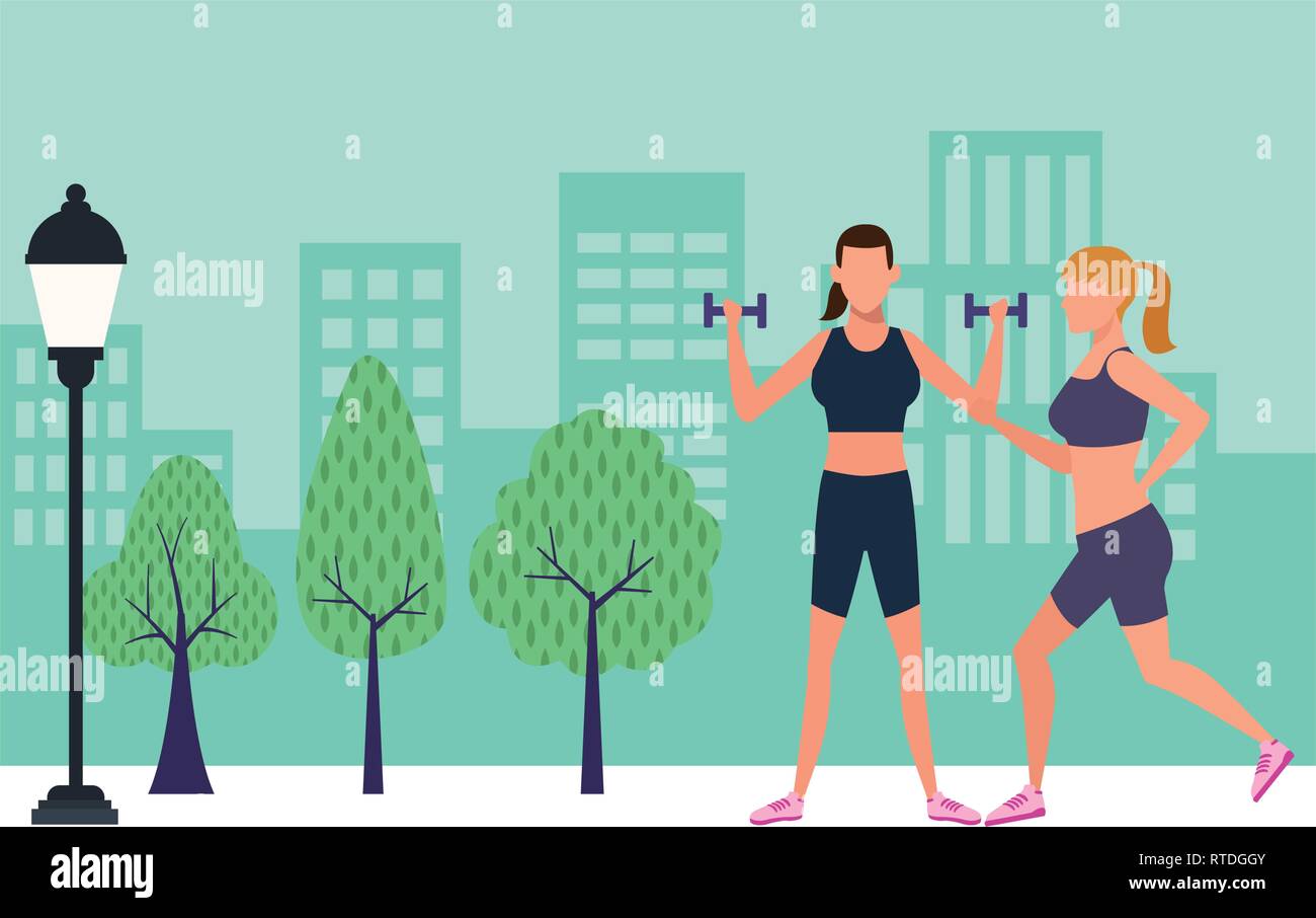 women working out Stock Vector Image & Art - Alamy