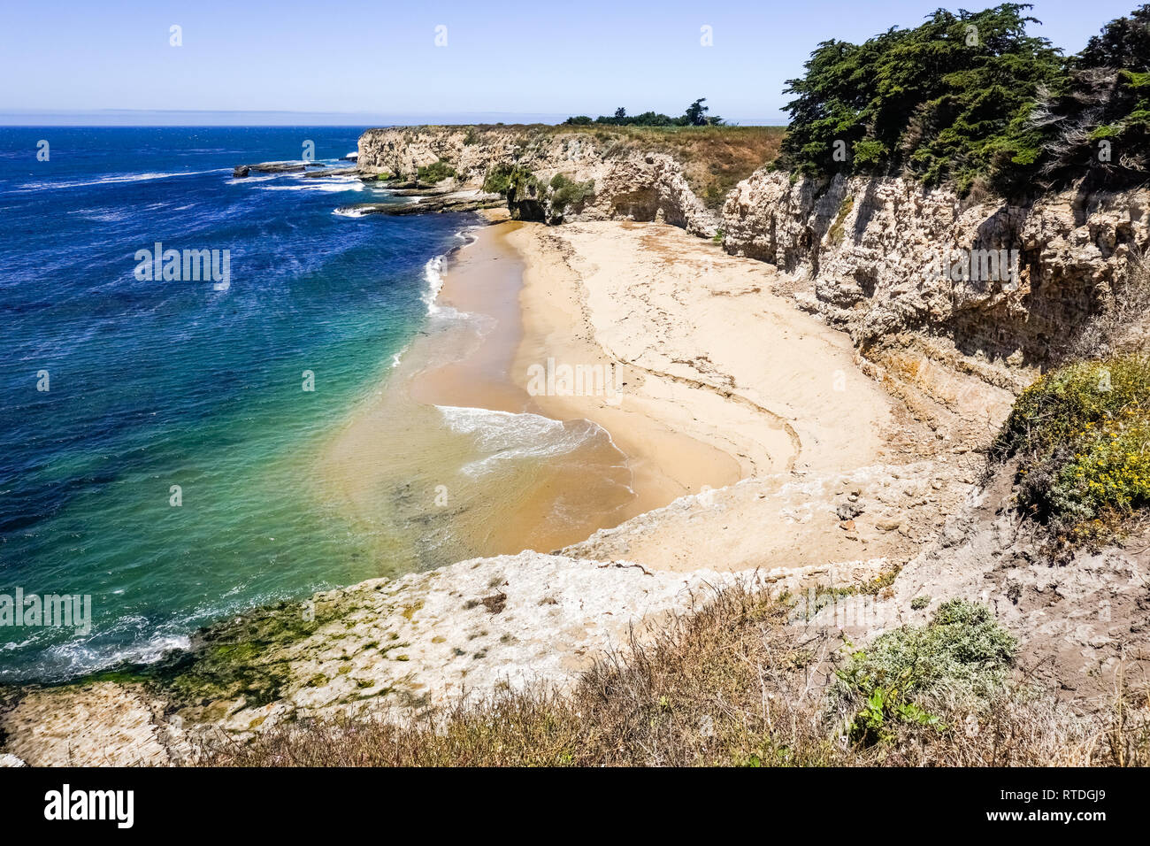 Beaches and cliffs on the Pacific Coast, California Stock Photo - Alamy