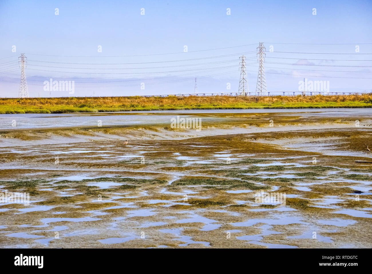 Slough landscape in Baylands Park, Palo Alto, California Stock Photo ...