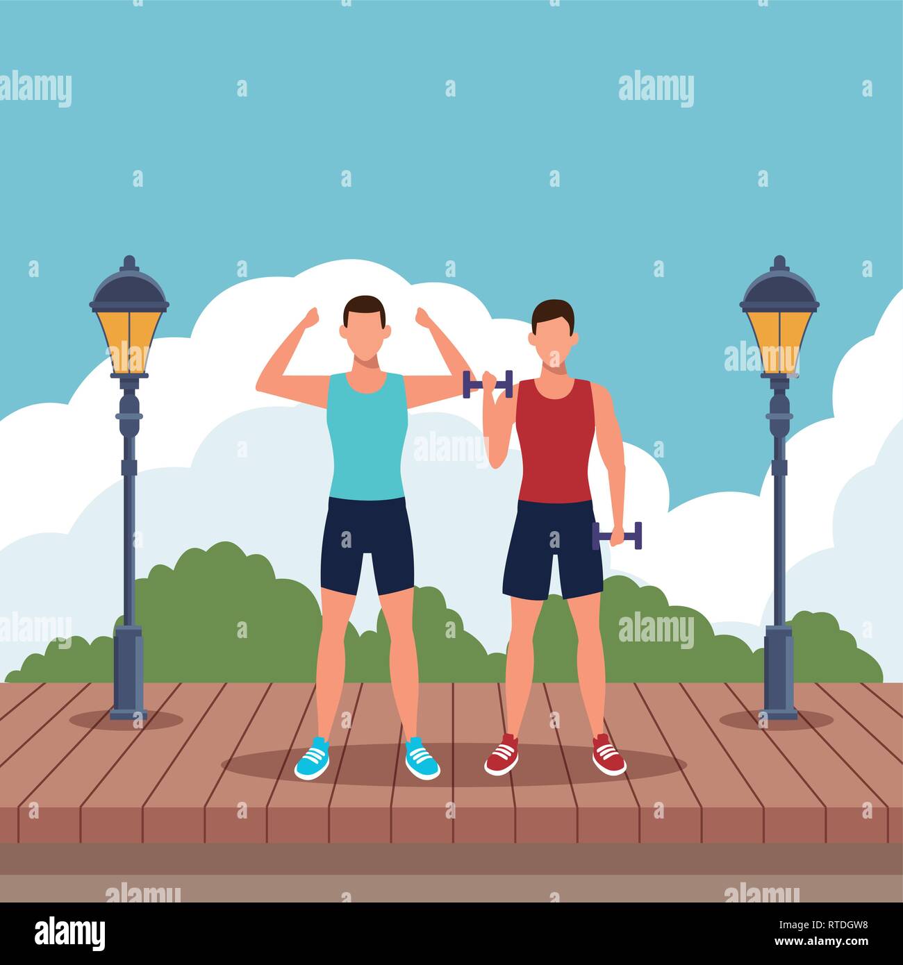 men working out Stock Vector Image & Art - Alamy