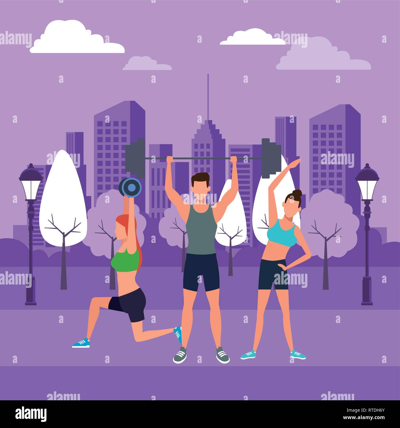 group of people working out Stock Vector Image & Art - Alamy