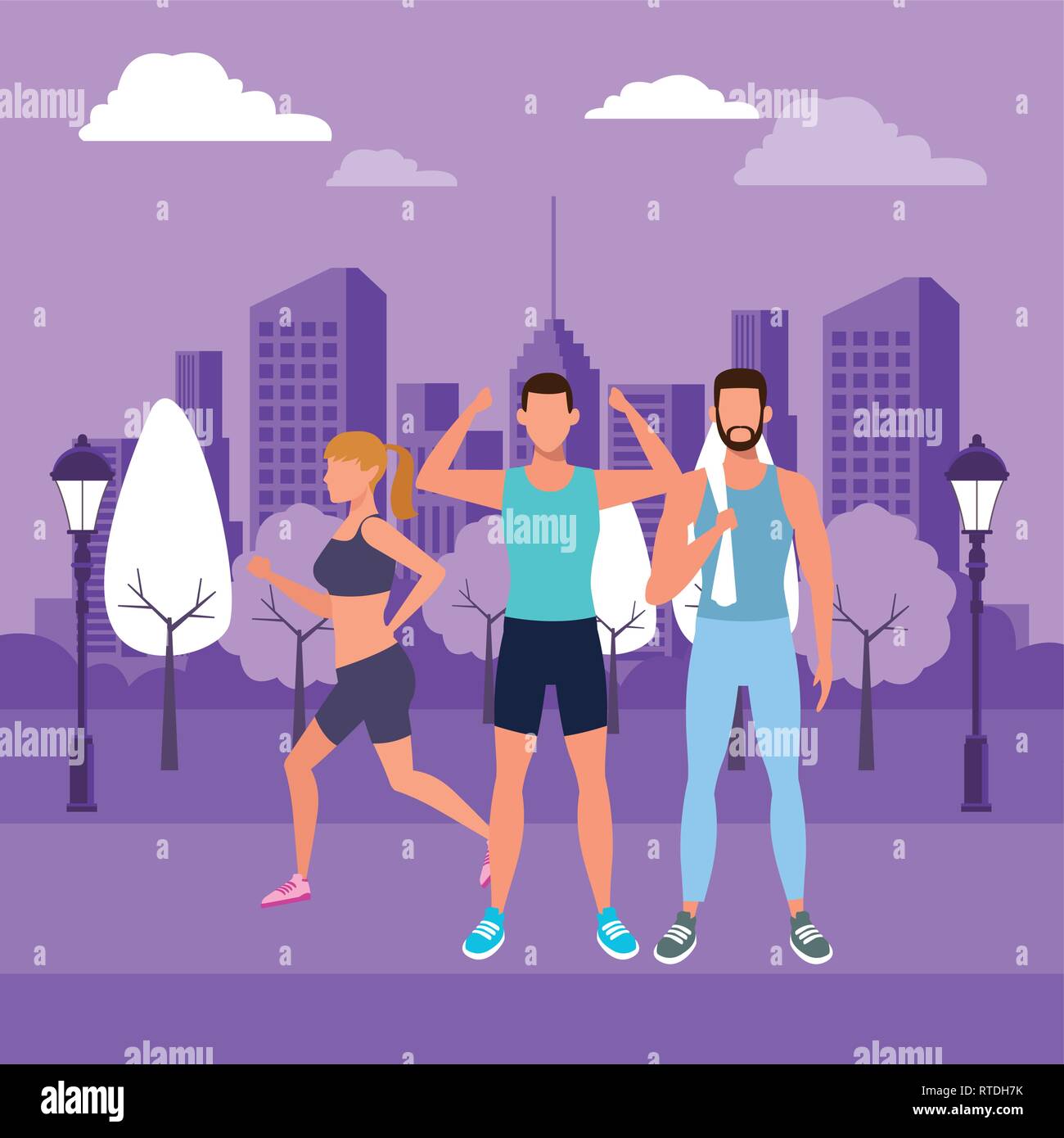 group of people working out Stock Vector Image & Art - Alamy
