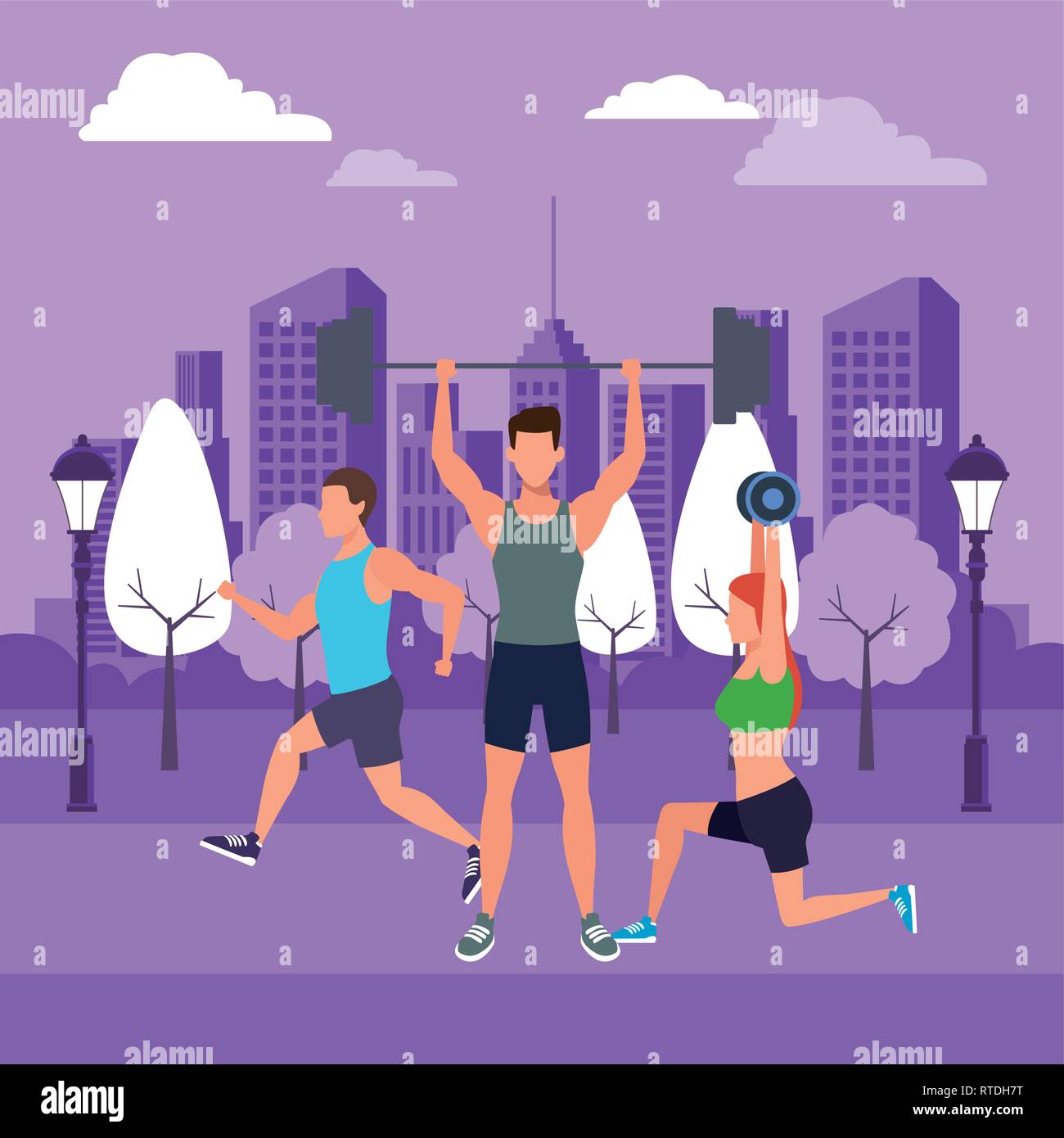 group of people working out Stock Vector Image & Art - Alamy