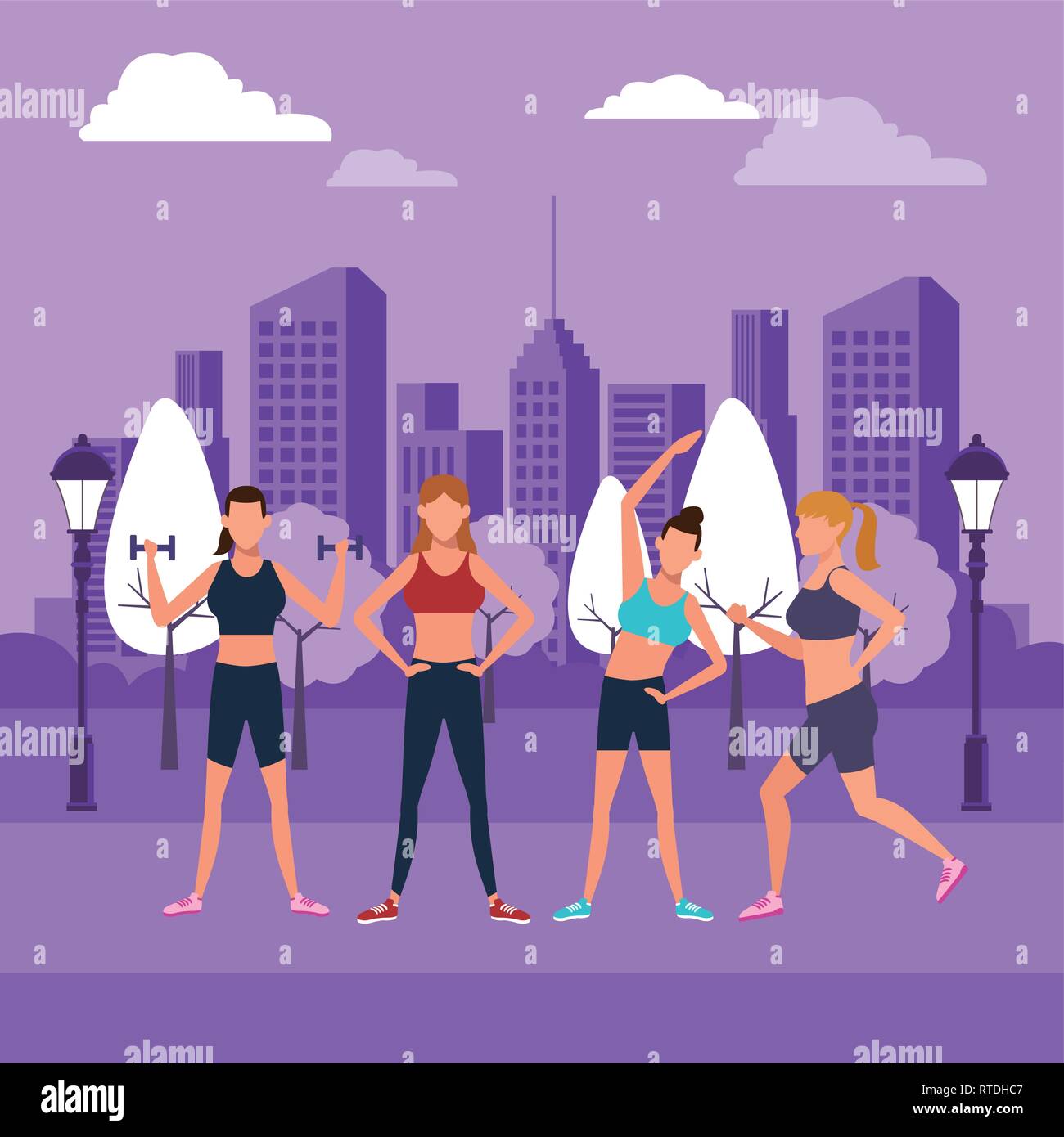 women working out Stock Vector Image & Art - Alamy