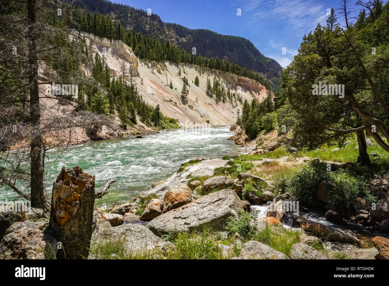 Yellowstone river, close-up Stock Photo - Alamy