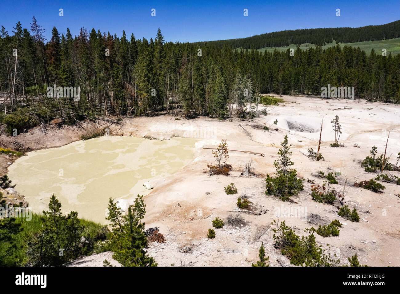 Mud Volcanoes pools, Yellowstone Stock Photo - Alamy