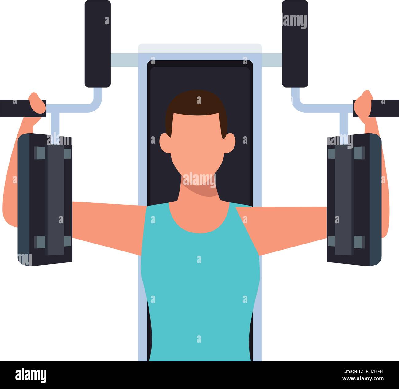 Man pectoral machine Stock Vector Images - Alamy