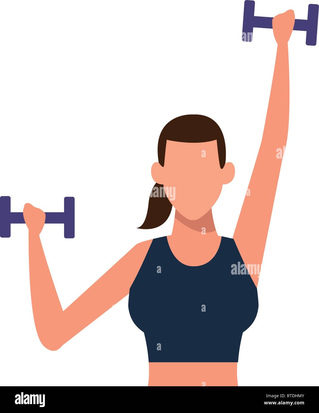 Fitness gym sportive woman Stock Vector Images - Alamy