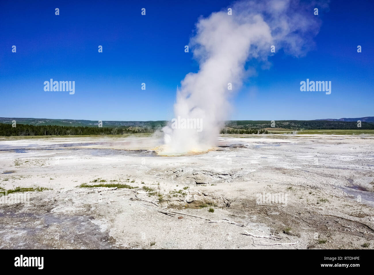 Hot Spring at Fountain Paint Pot / Lower Geyser Basin, Yellowstone ...