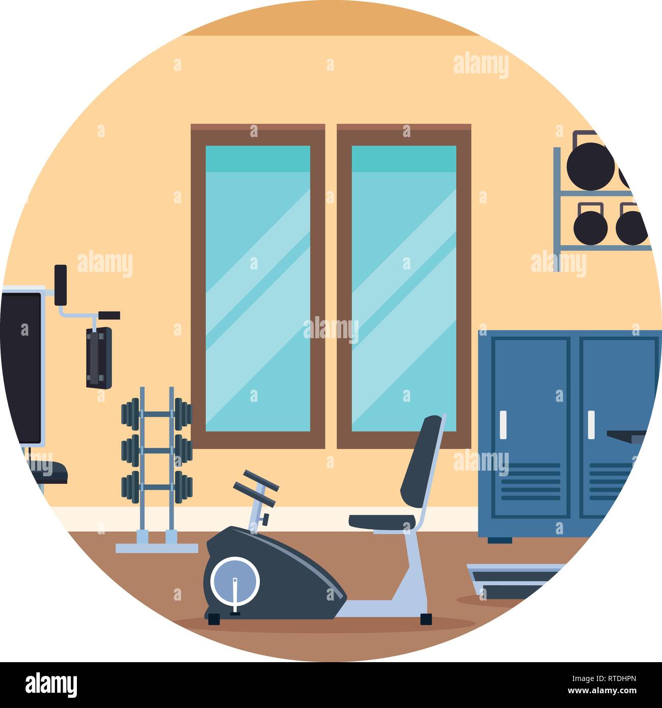 gym landscape round icon Stock Vector Image & Art - Alamy