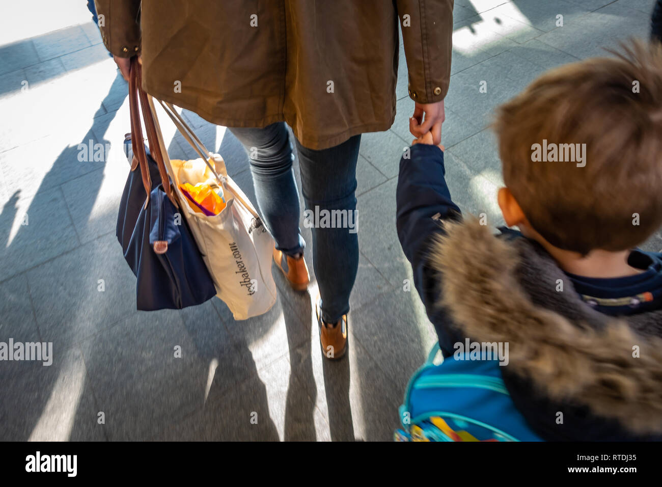 Girl leading boy hi-res stock photography and images - Alamy