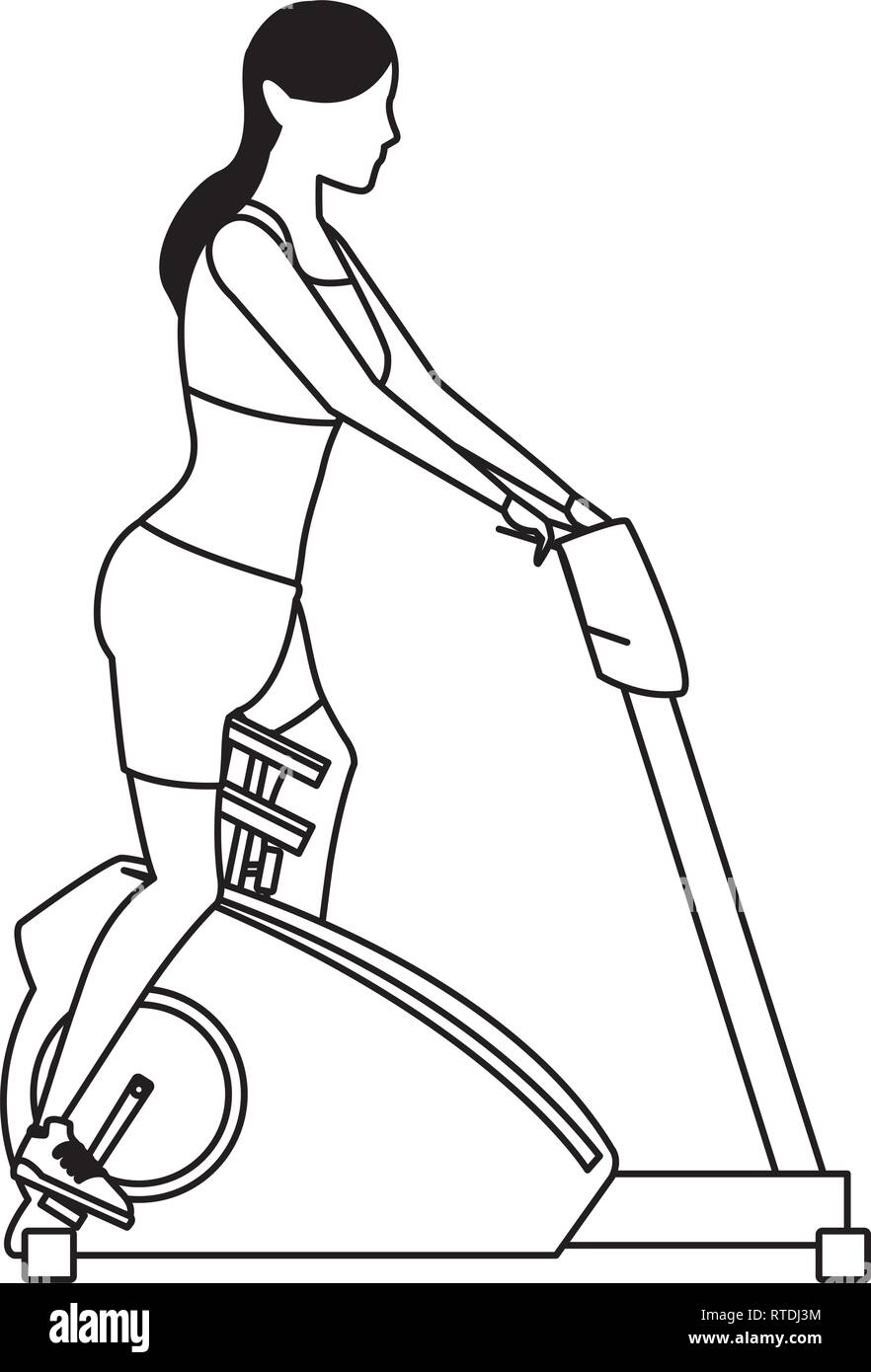 Sporty fitness woman on Stock Vector Images - Alamy