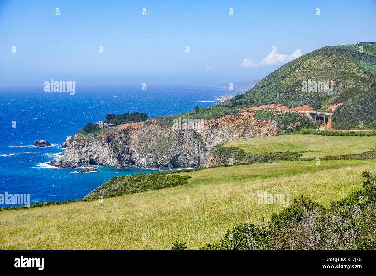 Coastal cliffs, California Stock Photo - Alamy